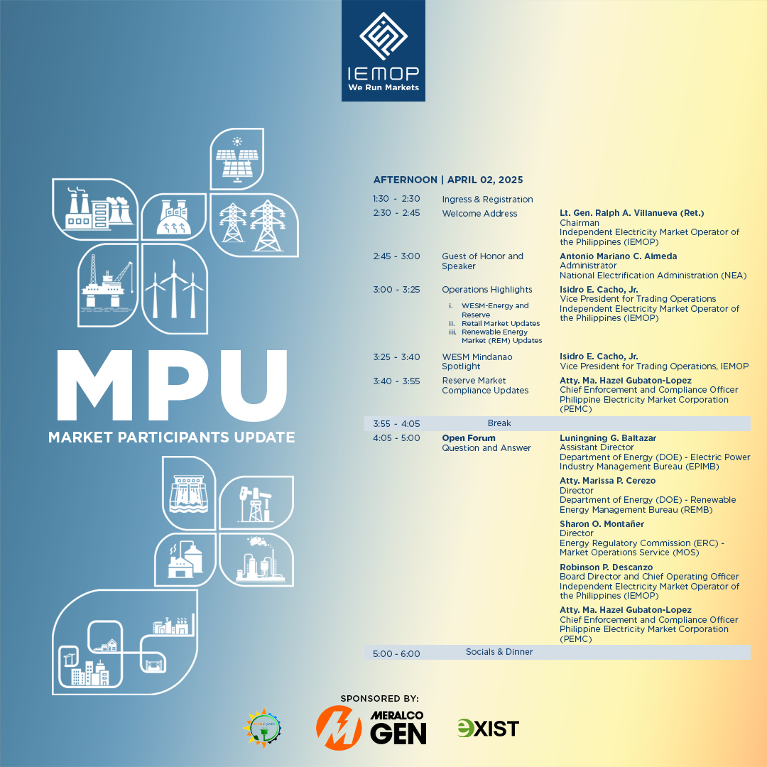 MARKET PARTICIPANTS UPDATE (MPU) 2025 – IEMOP | Independent Market ...